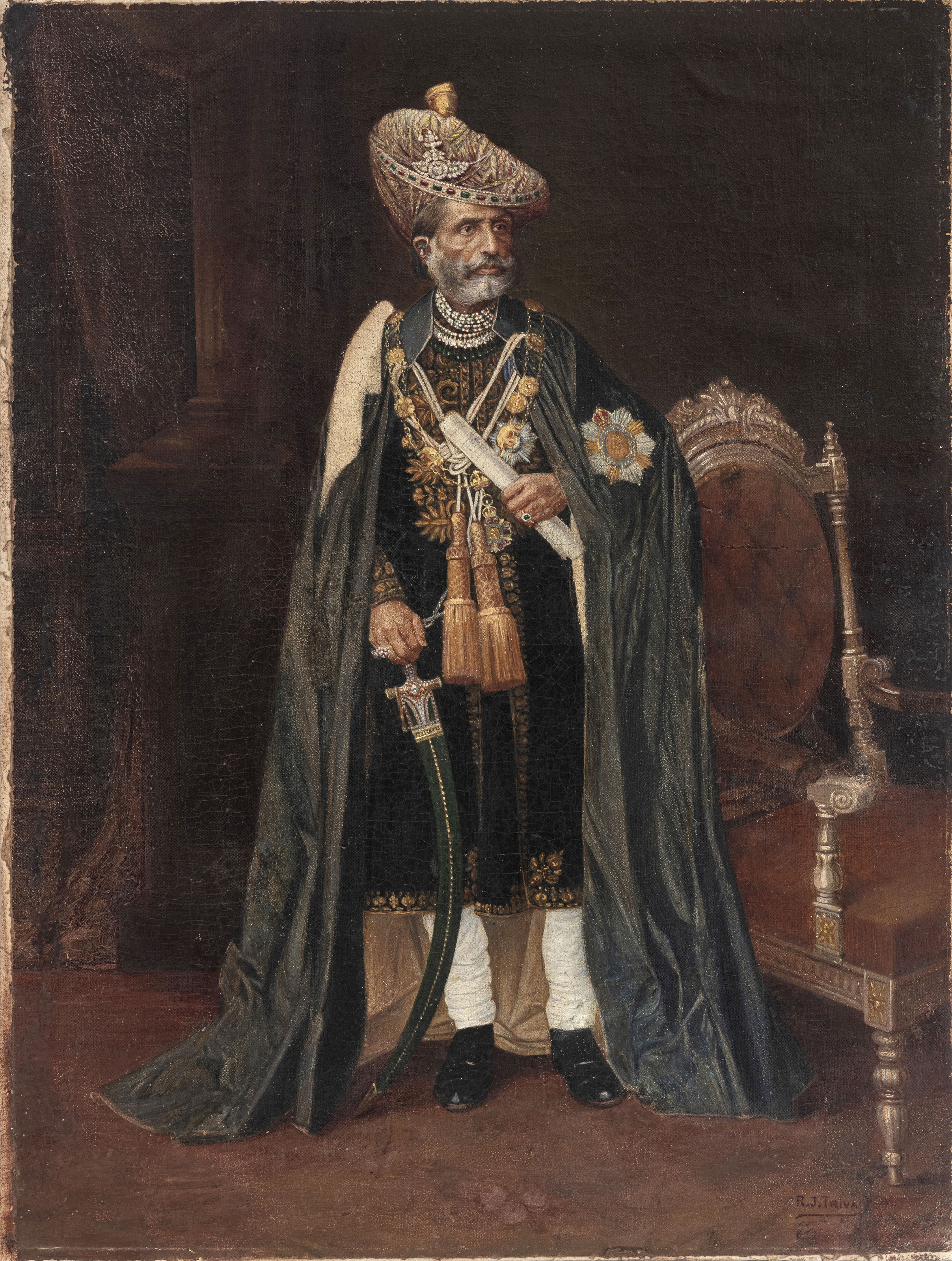 Indian School, 19th Century | Portrait of the Nawab of Jaora | MutualArt