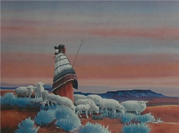 Donal Jolley | Navajo Shepherds | MutualArt