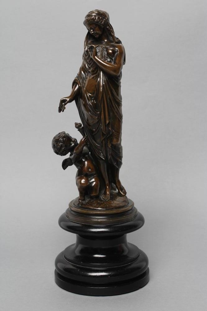 François Mage | classical draped woman with two children | MutualArt