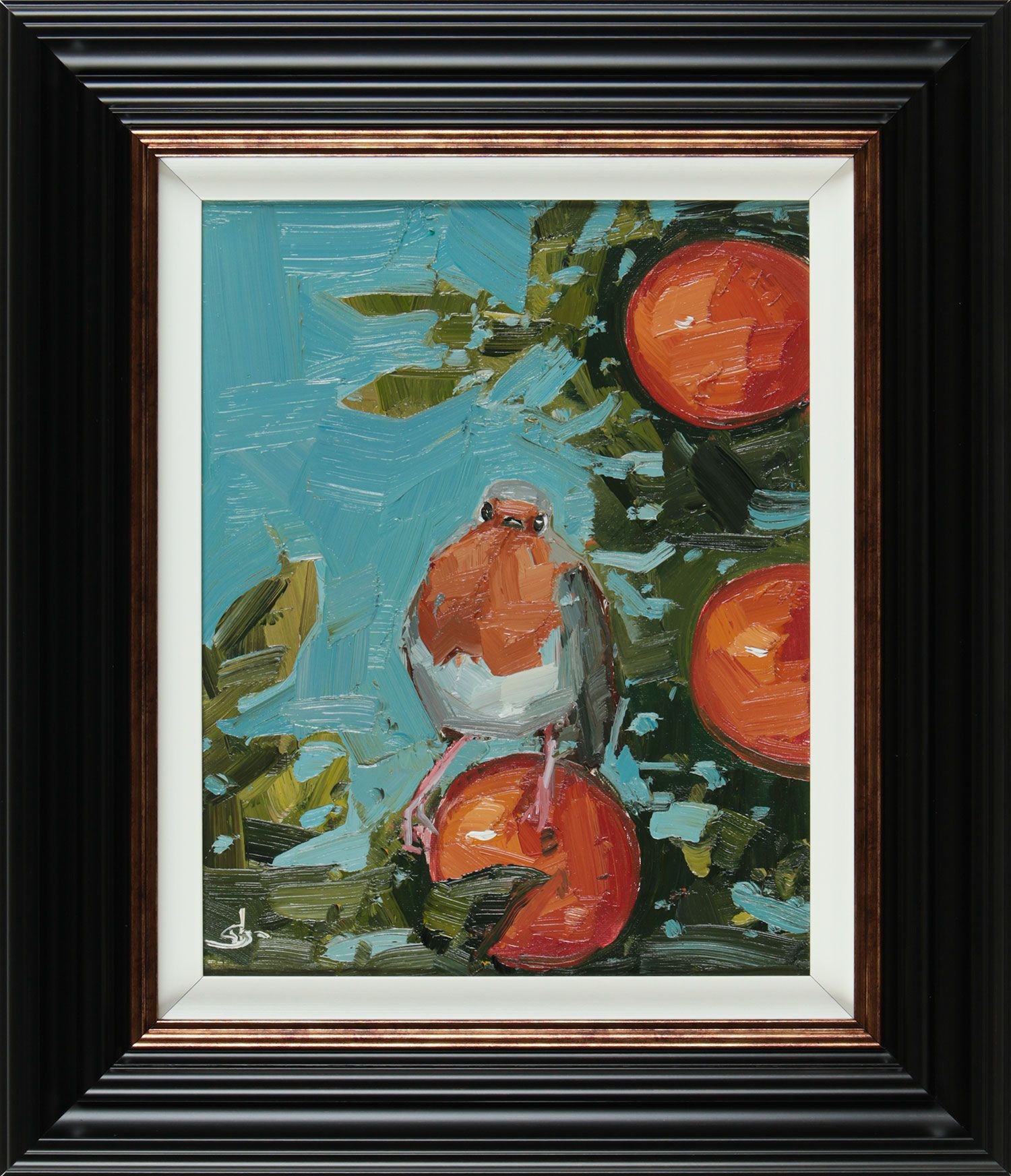 Vivek Mandalia | ROBIN IN THE ORANGE TREE | MutualArt