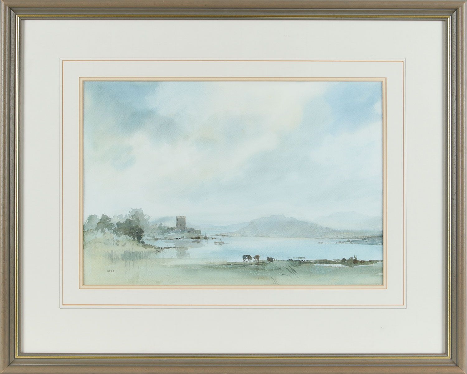 Tom Kerr | CATTLE WATERING BY GLENVEIGH LOUGH | MutualArt