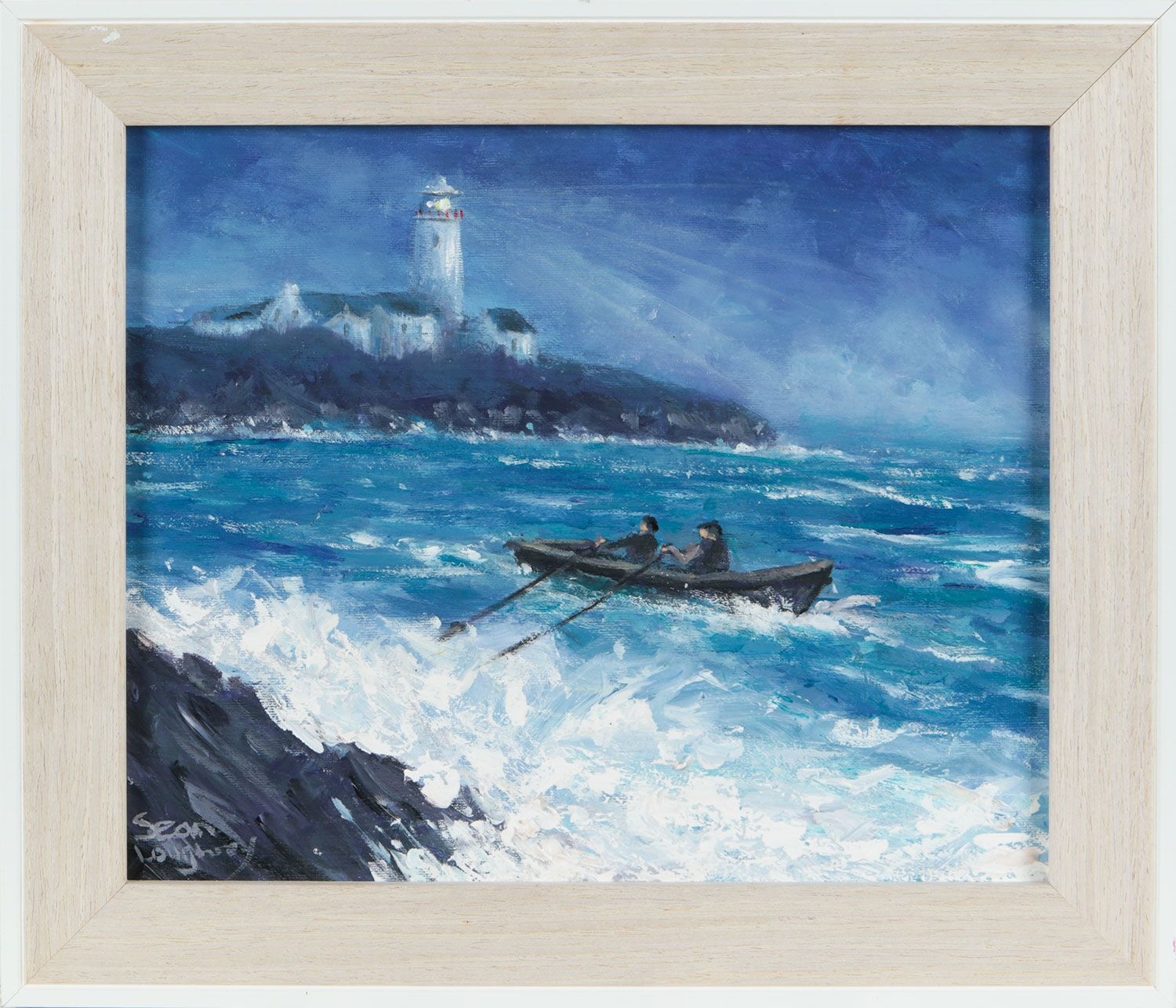 Sean Loughrey | STORMY SEA AT FANAD LIGHTHOUSE | MutualArt