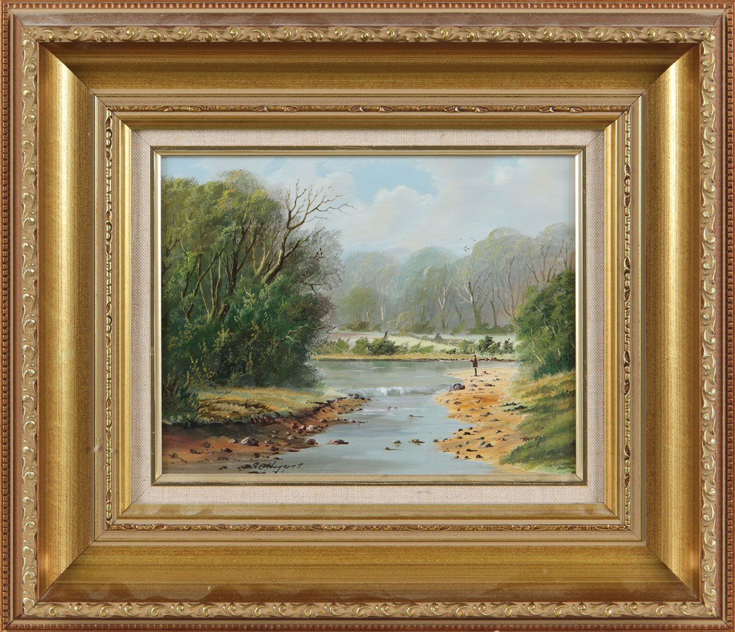 Robert Bertie Higgins | FISHING THE RIVER | MutualArt