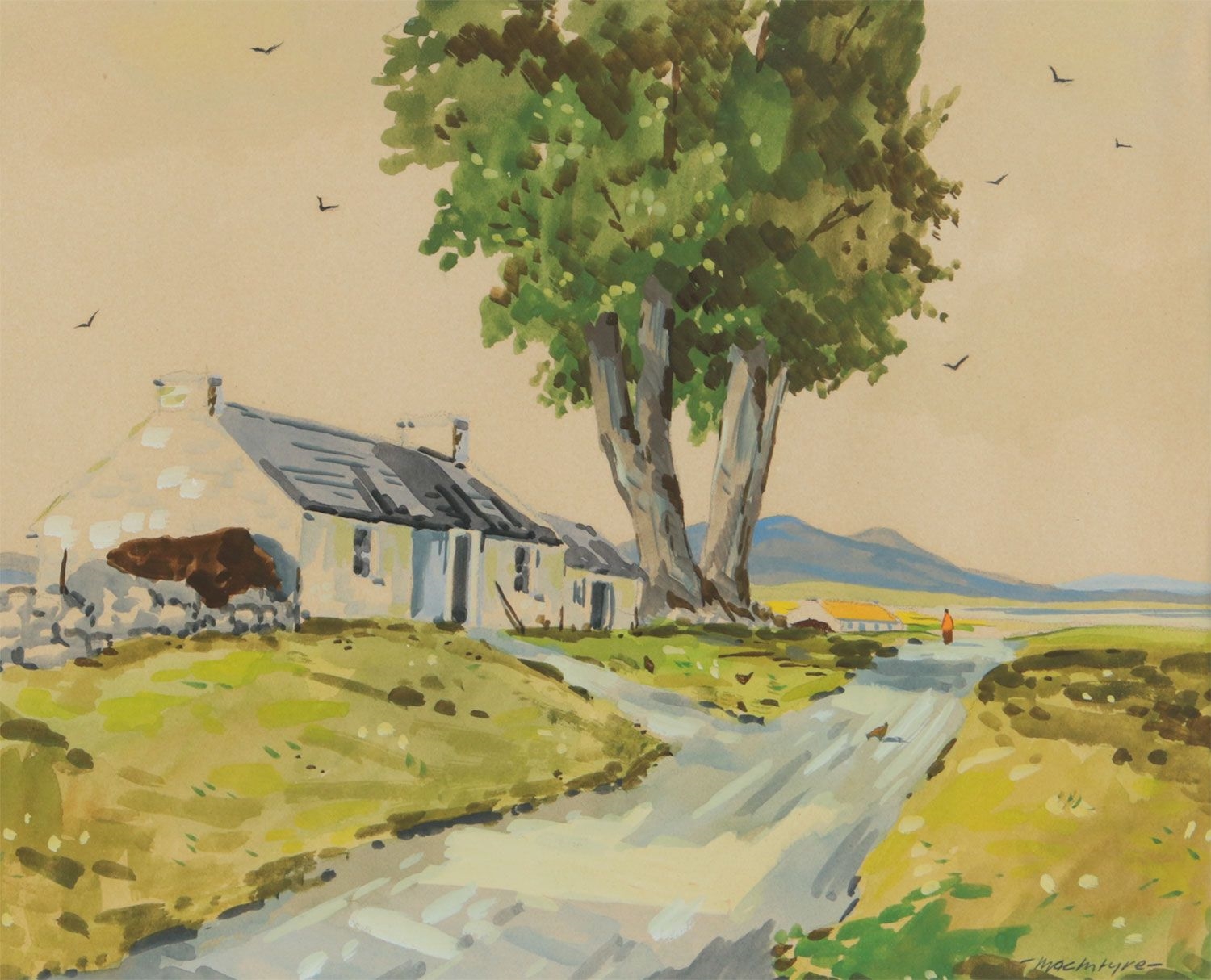 James MacIntyre | IRISH COTTAGE BY THE ROADSIDE | MutualArt
