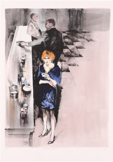 Alberto Sughi | Scena di interno al bar | MutualArt