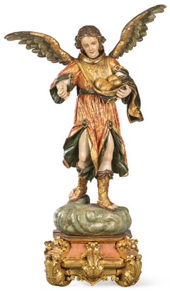 Galician School, 18th Century | Arcangel San Rafael con Panes para San ...