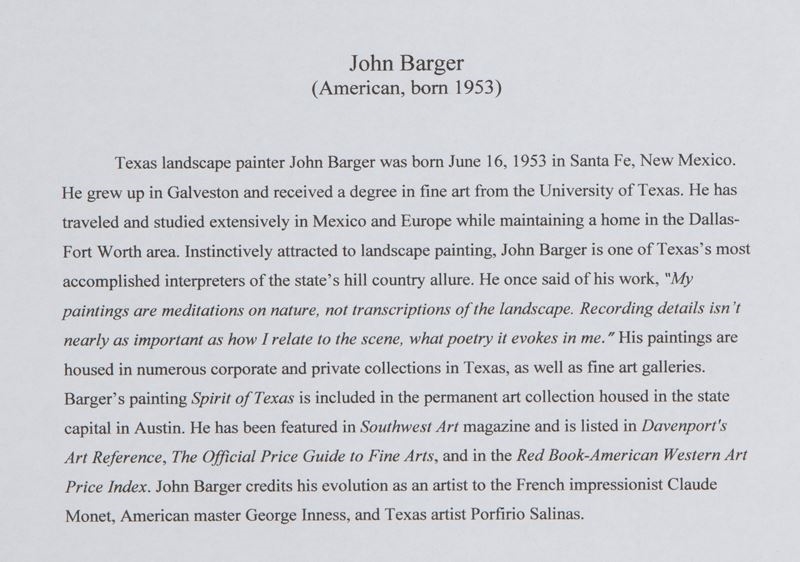 John Barger | John Barger Teton Passage oil on board. (1953) | MutualArt