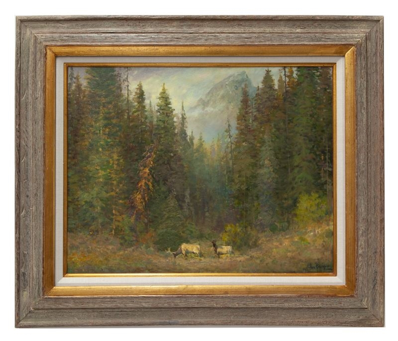 John Barger | John Barger Teton Passage oil on board. (1953) | MutualArt