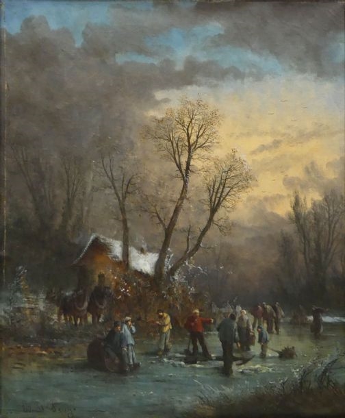 Edouard Ferey | Lac et chaumière animés | MutualArt
