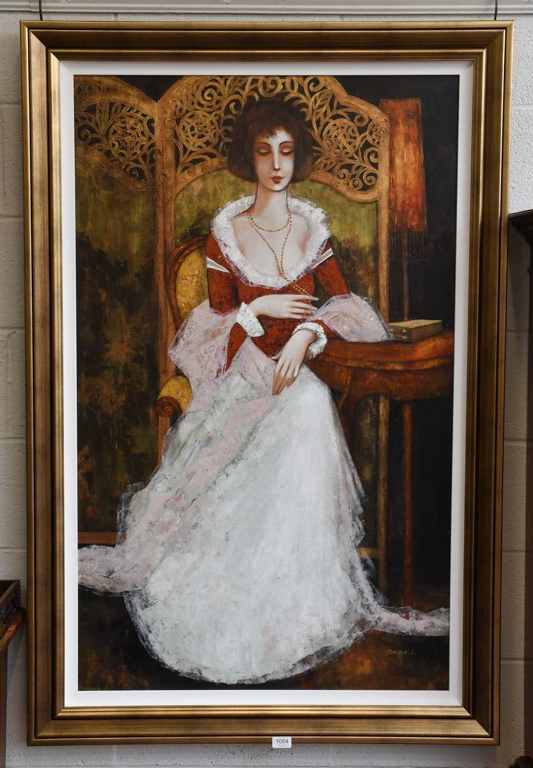 Ludmila Curilova | Elegant lady seated in an armchair | MutualArt