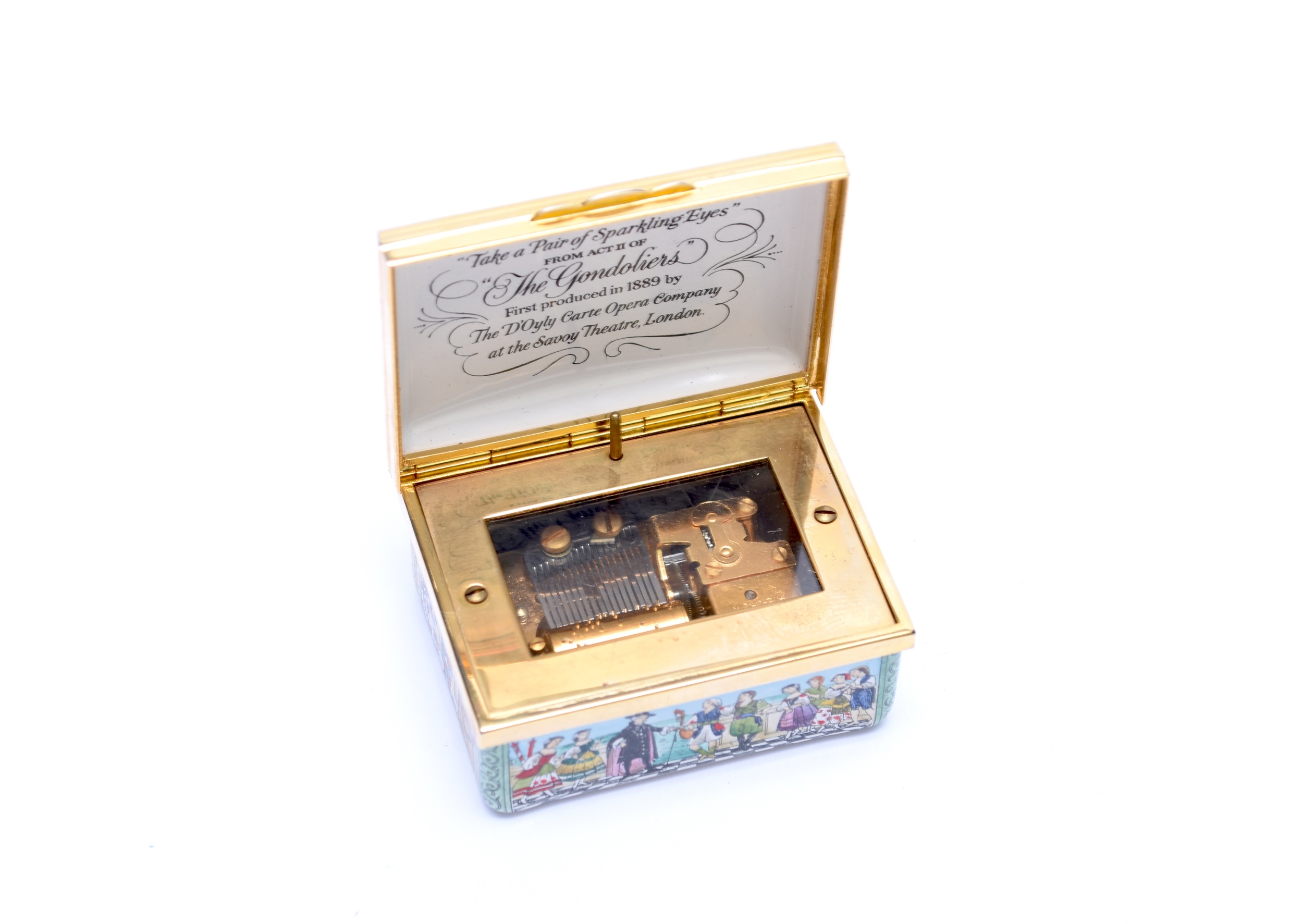 Halcyon Days | Halcyon Days D'Oyly Carte enamel music box | MutualArt
