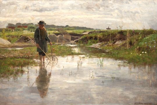 Paul Riess | Fischerjunge am Weiher | MutualArt