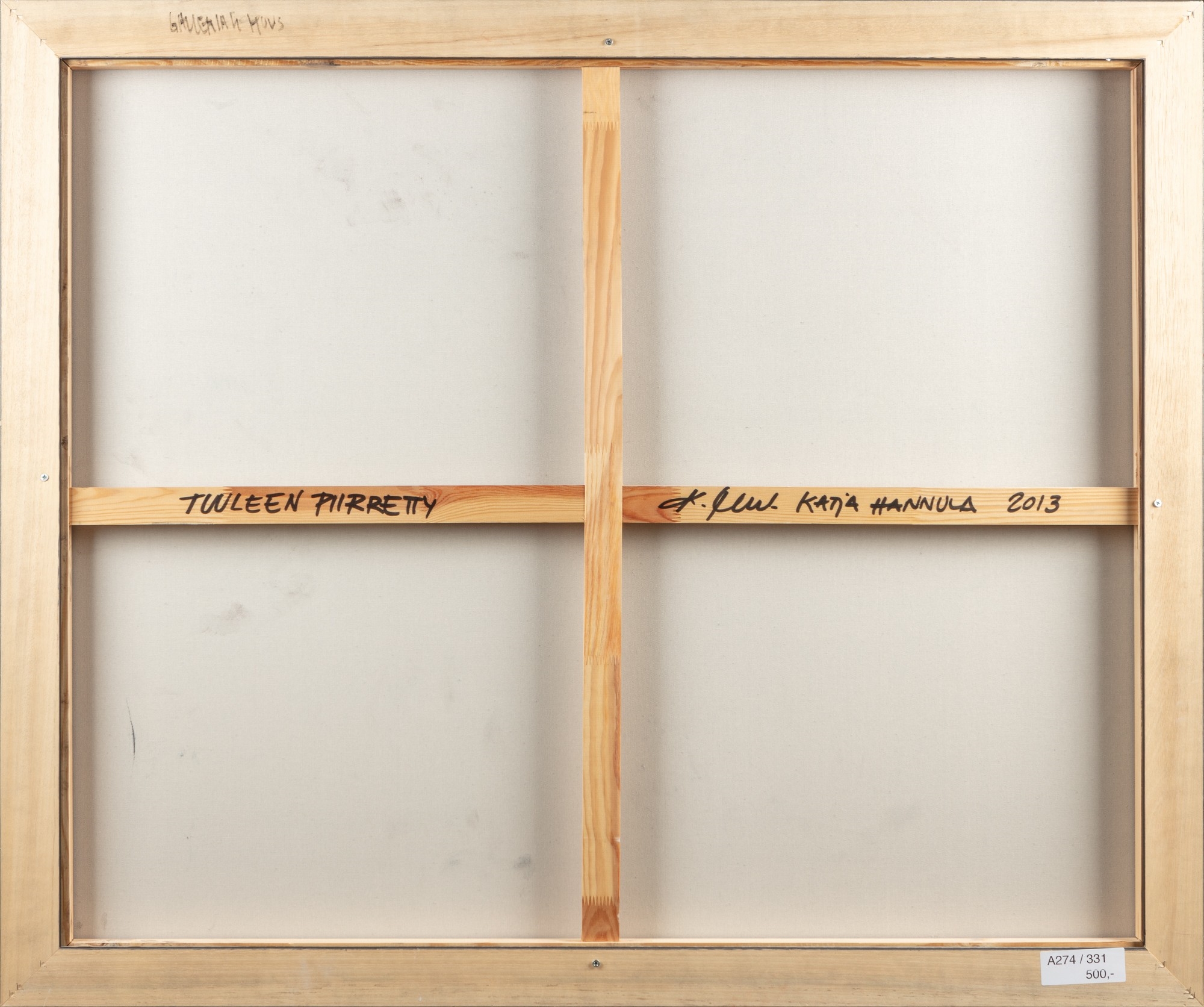 Katja Hannula | Tuuleen piirretty (2013) | MutualArt