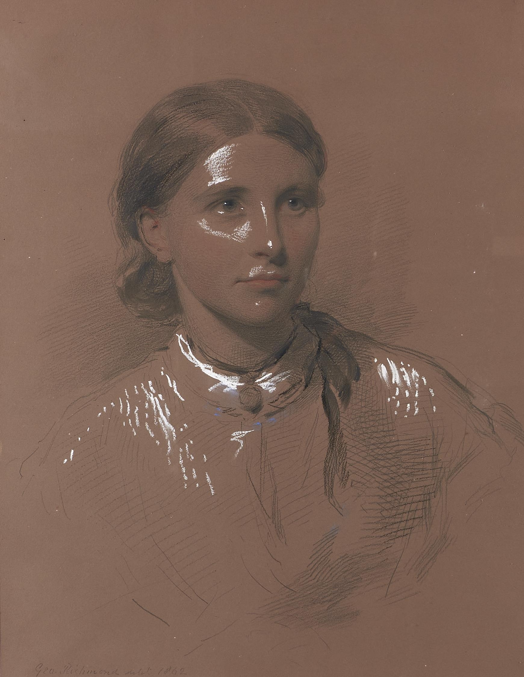 George Richmond | - Portrait of a Lady of the Philips Family (1862 ...