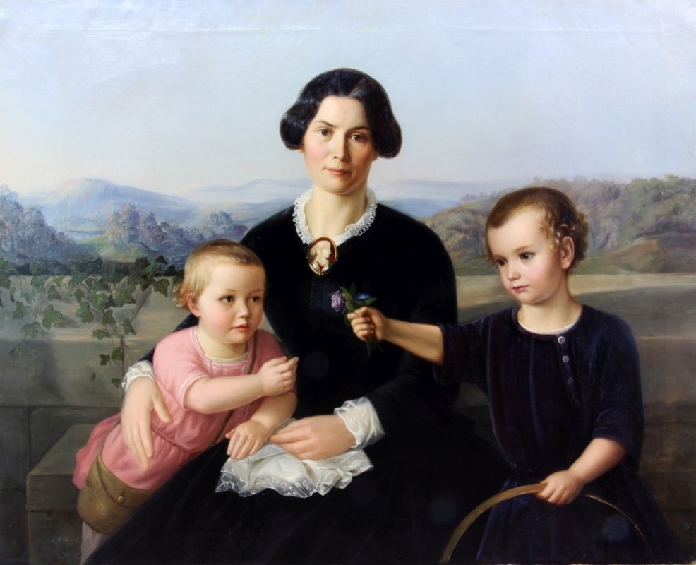 Louis Krevel | Trier Mother with two, children | MutualArt