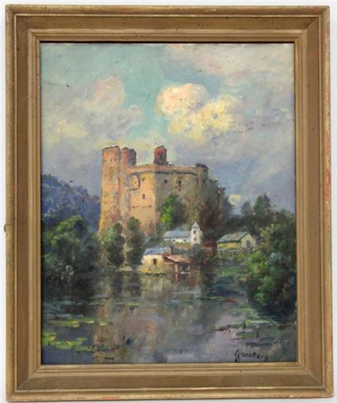 Wilfried Grootens | River landscape with castle | MutualArt