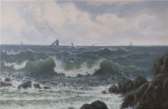 Edward Moore | Shipping off the coast | MutualArt