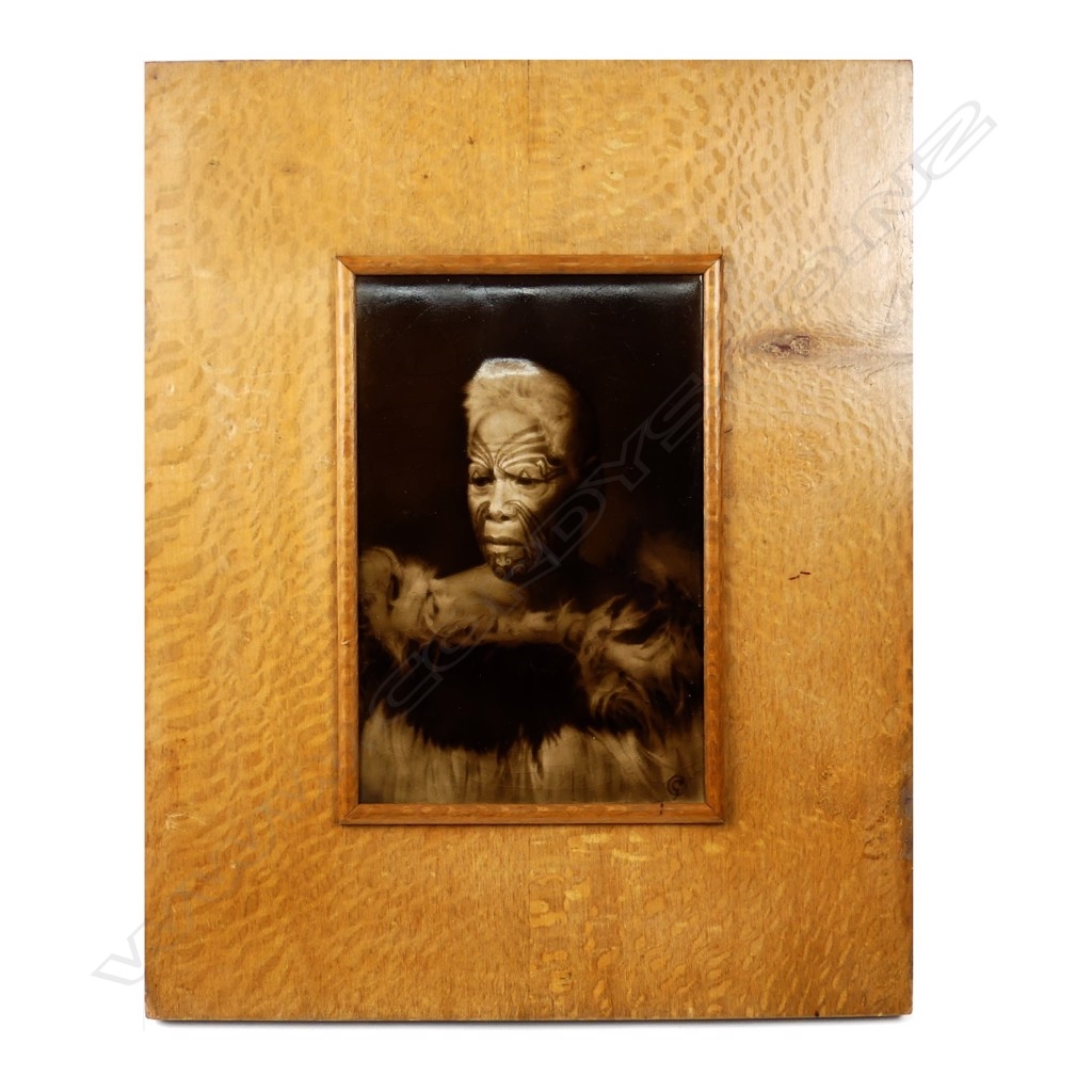 Sherwin & Cotton | A c.1900 Sherwin & Cotton Māori portrait tile of the ...