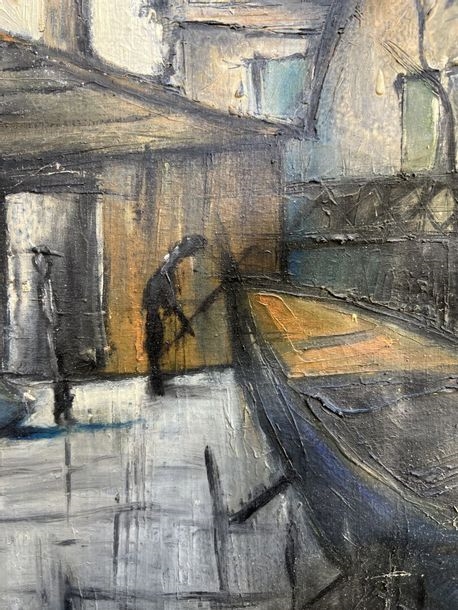 Régis de Bouvier de Cachard | Gondola in repair. (1957) | MutualArt