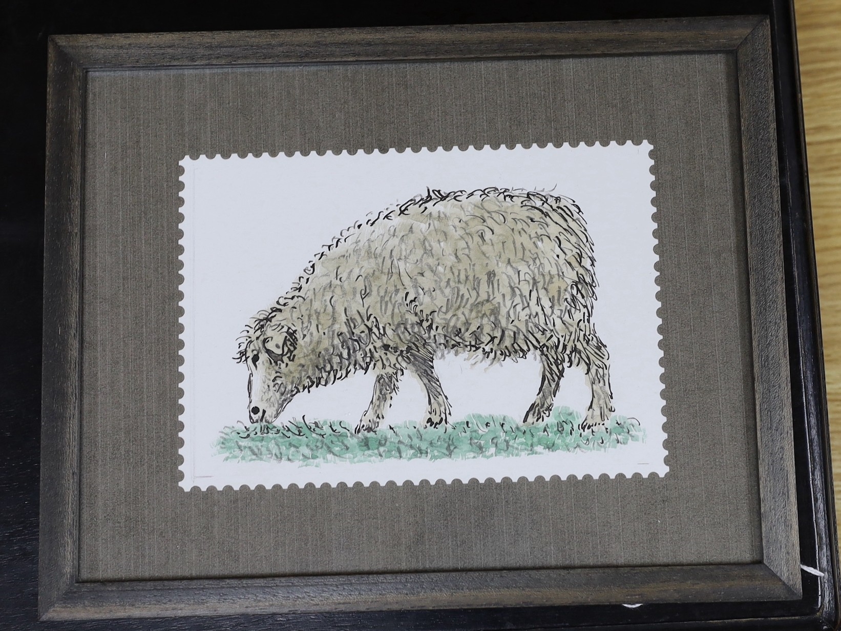 David Gentleman | Design for a postage stamp - sheep | MutualArt