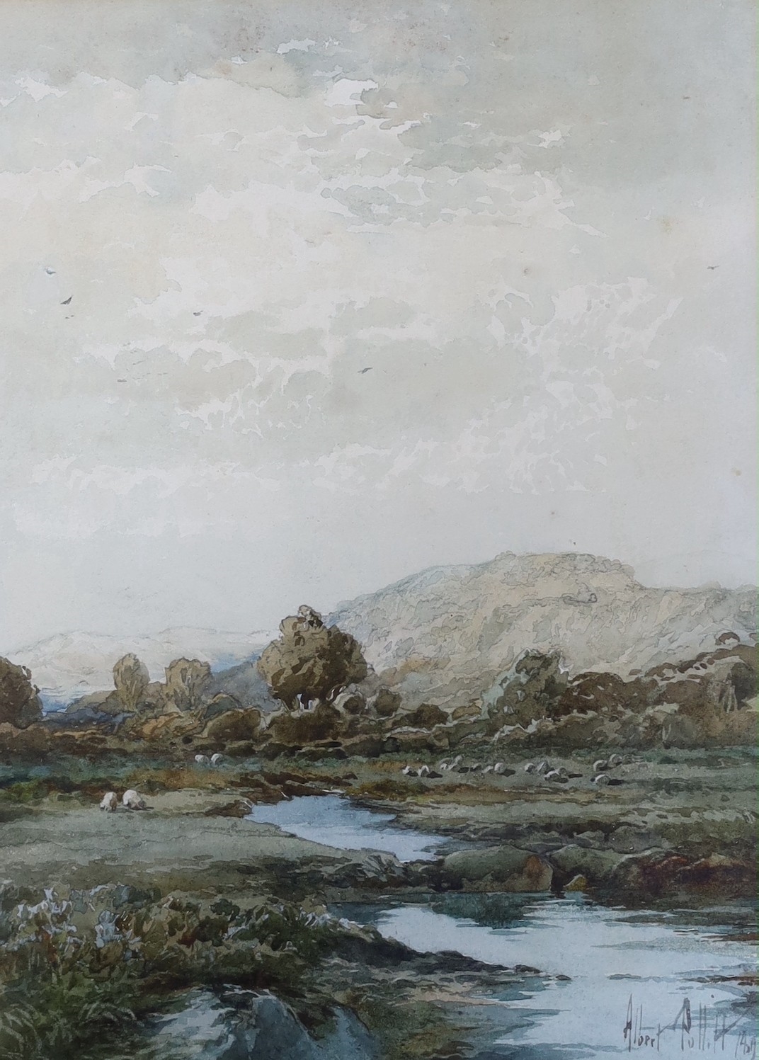 Albert Pollitt | Sheep in a landscape | MutualArt