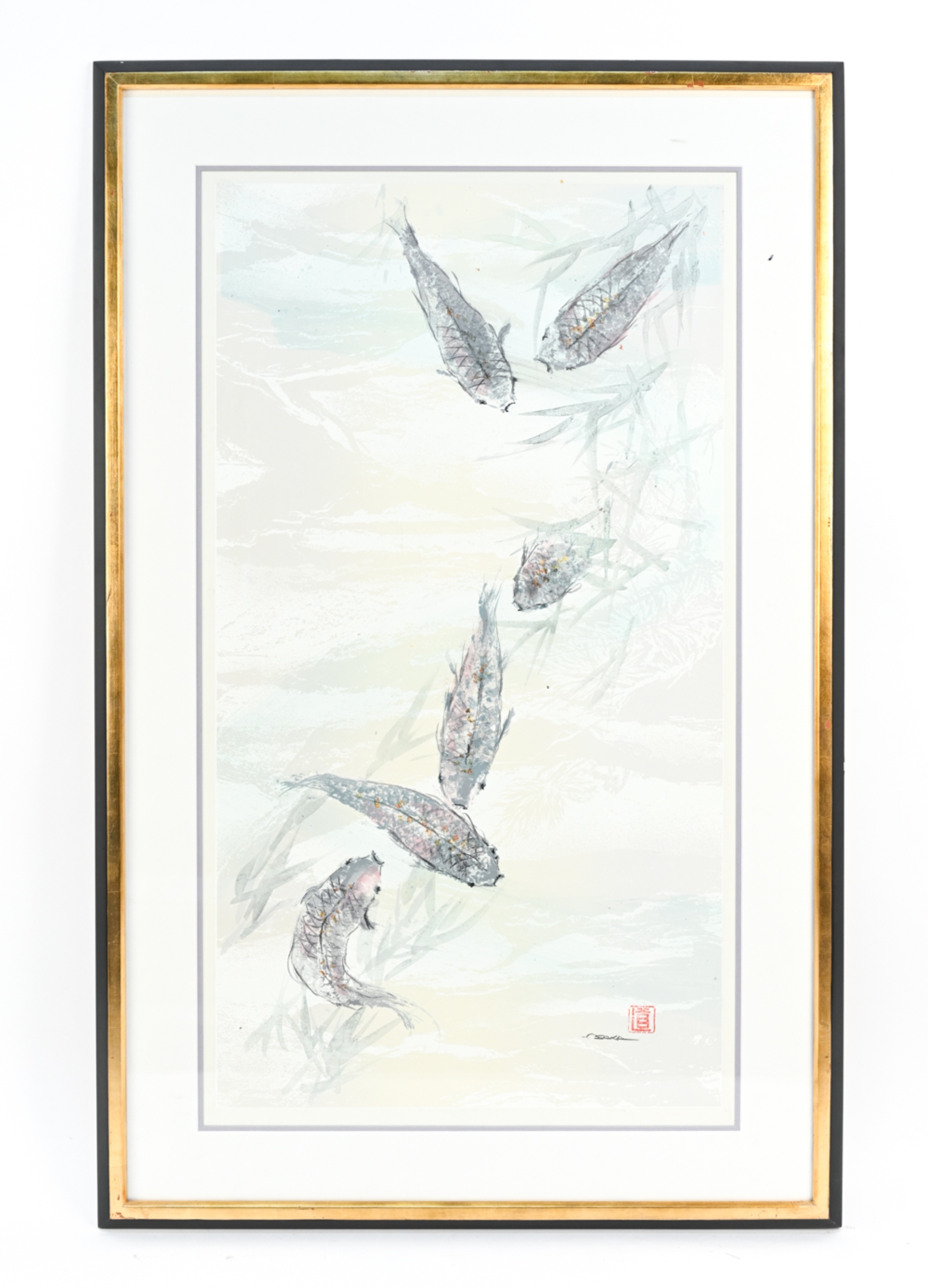 MICHI OSAKA | SERIGRAPH WITH FISH | MutualArt