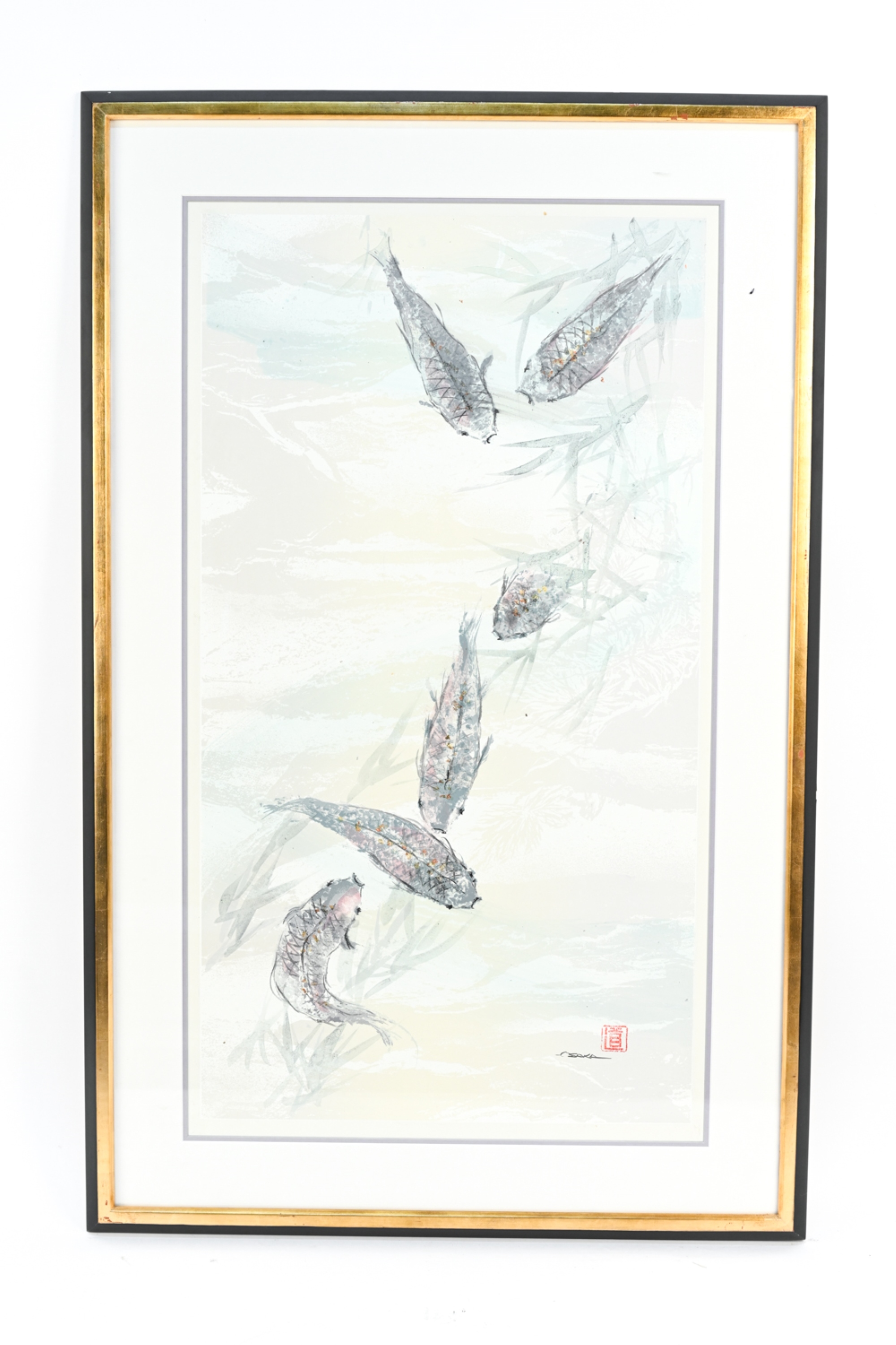 MICHI OSAKA | SERIGRAPH WITH FISH | MutualArt