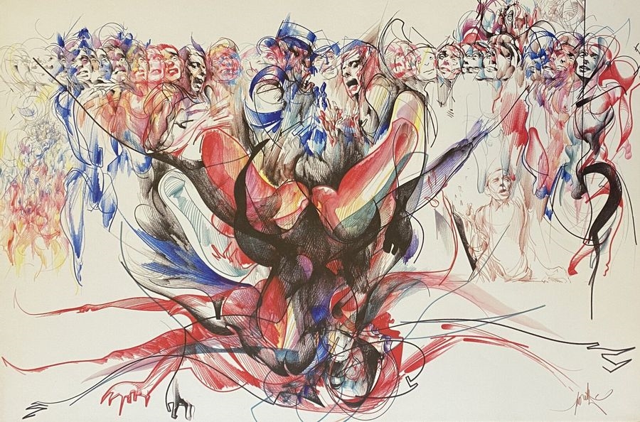 Raymond Moretti | Set of 12 serigraphs in the original drawing board ...