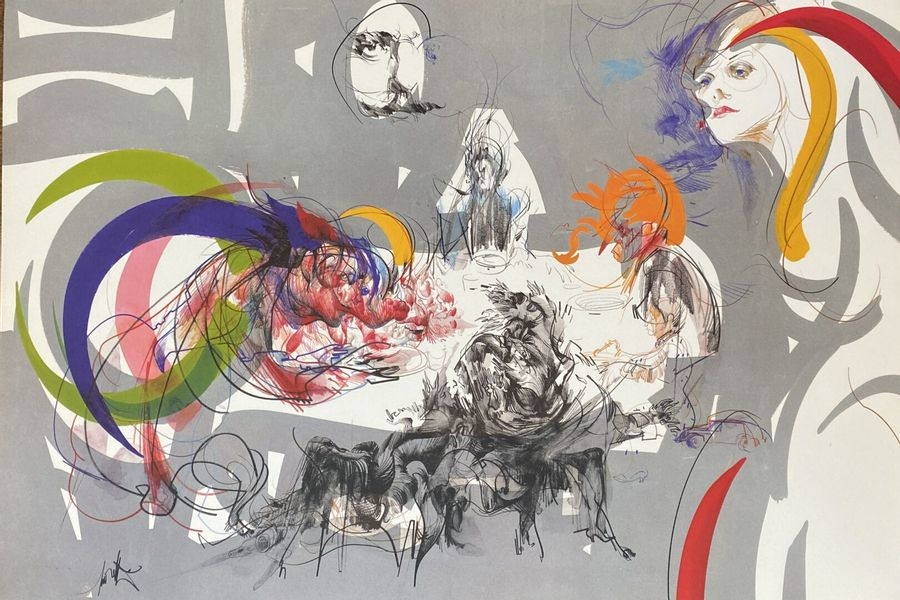 Raymond Moretti | Set of 12 serigraphs in the original drawing board ...