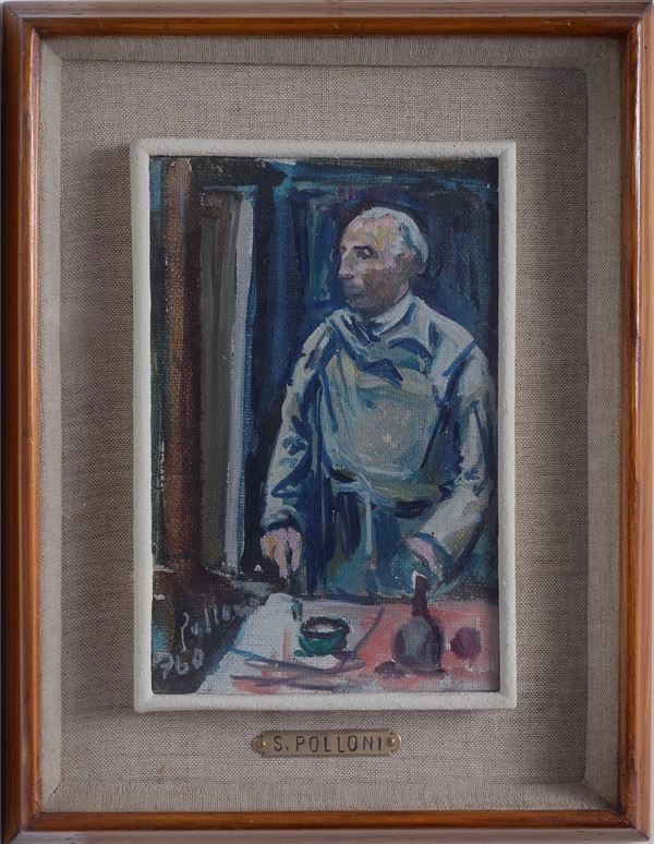 Silvio Polloni | Self portrait (1960) | MutualArt