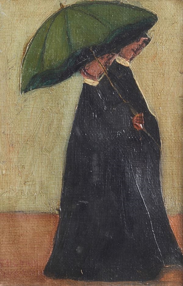 Eugenio Pieraccini | The green umbrella | MutualArt