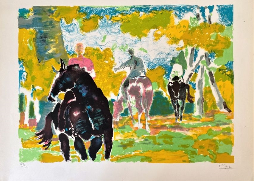 Bernard Piga | Lot of two lithographs | MutualArt