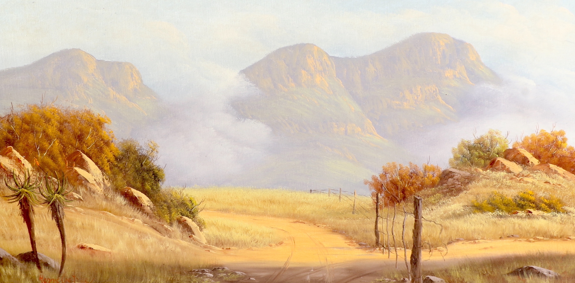 Hennie Coetzee | LANDSCAPE WITH ALOES | MutualArt