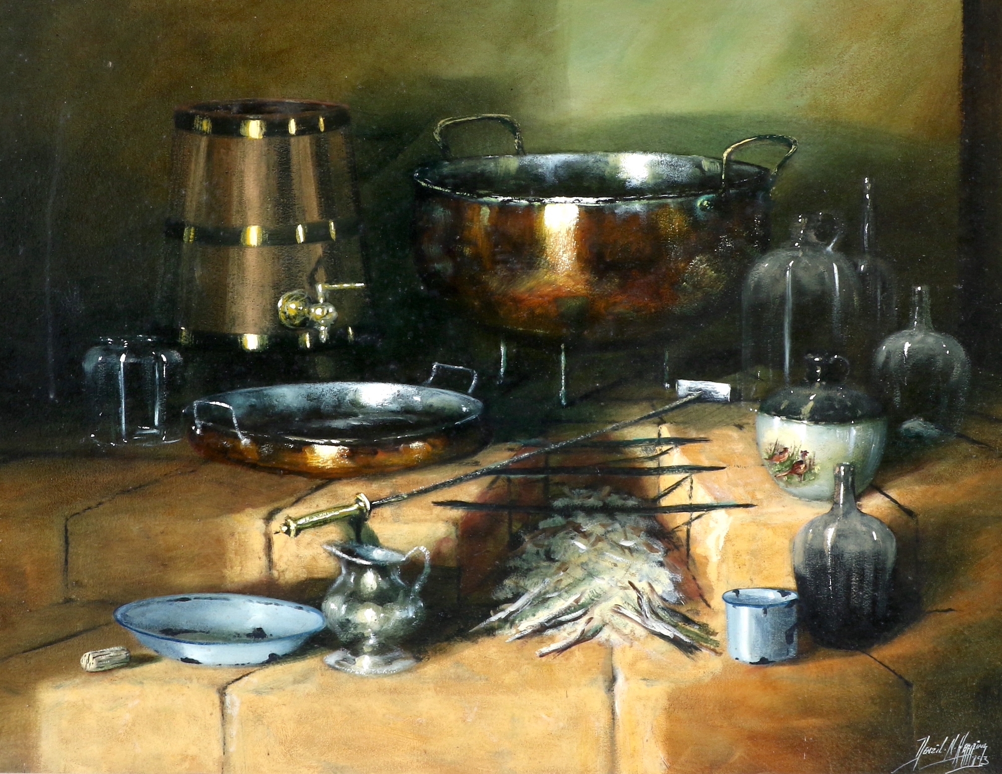 Denzil N. Herring | STILL LIFE WITH COPPER AND ENAMEL | MutualArt