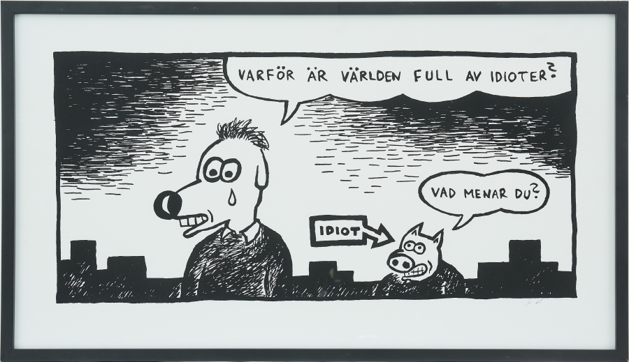 Gunnar Lundkvist | Varför är världen full av idioter? | MutualArt