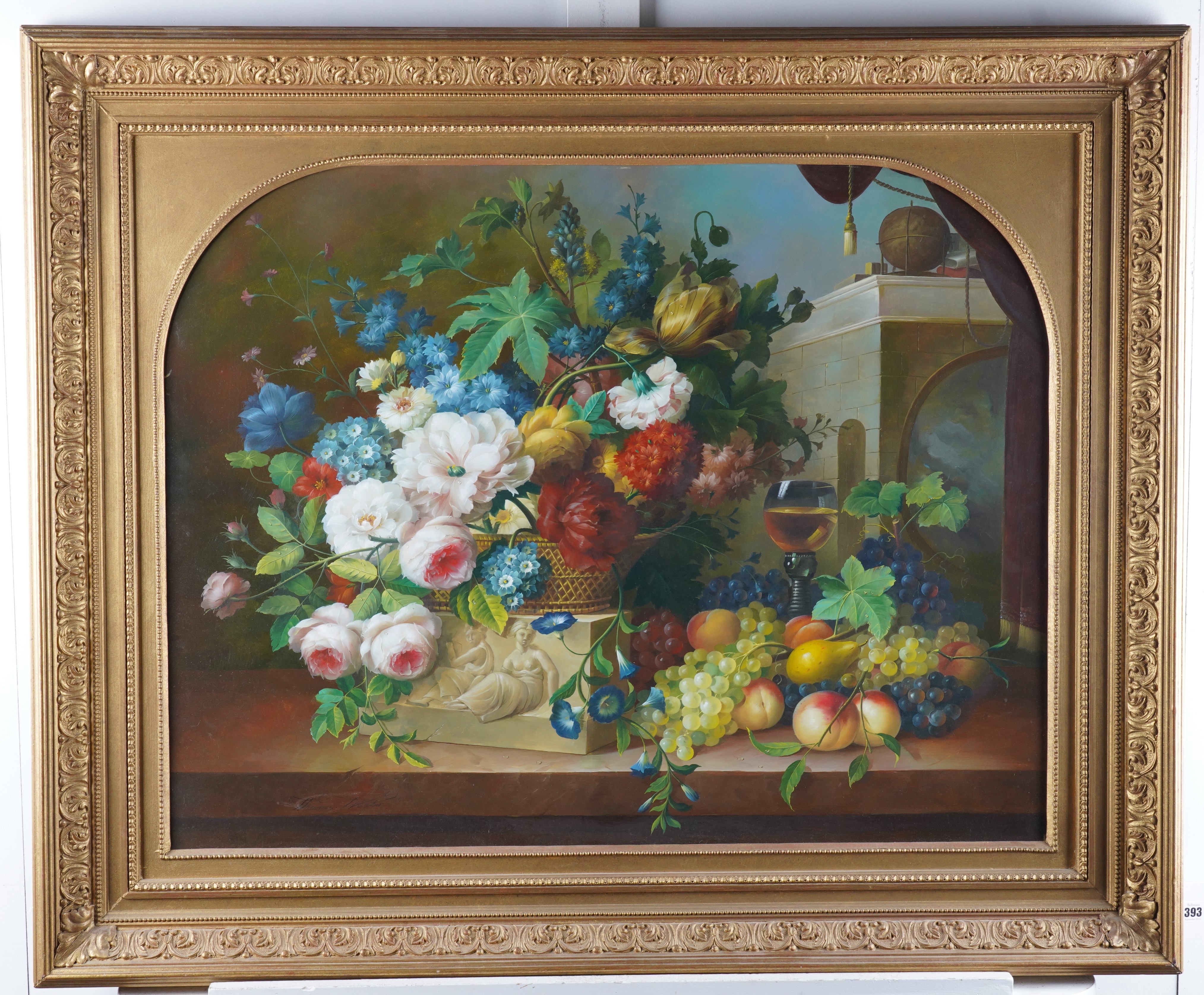 Thomas Webster | Still life of flowers, fruit and other items | MutualArt