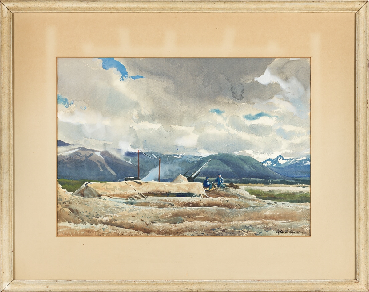 Odgen Minton Pleissner | Anti-Aircraft Gun Position, Elmendorf Field ...