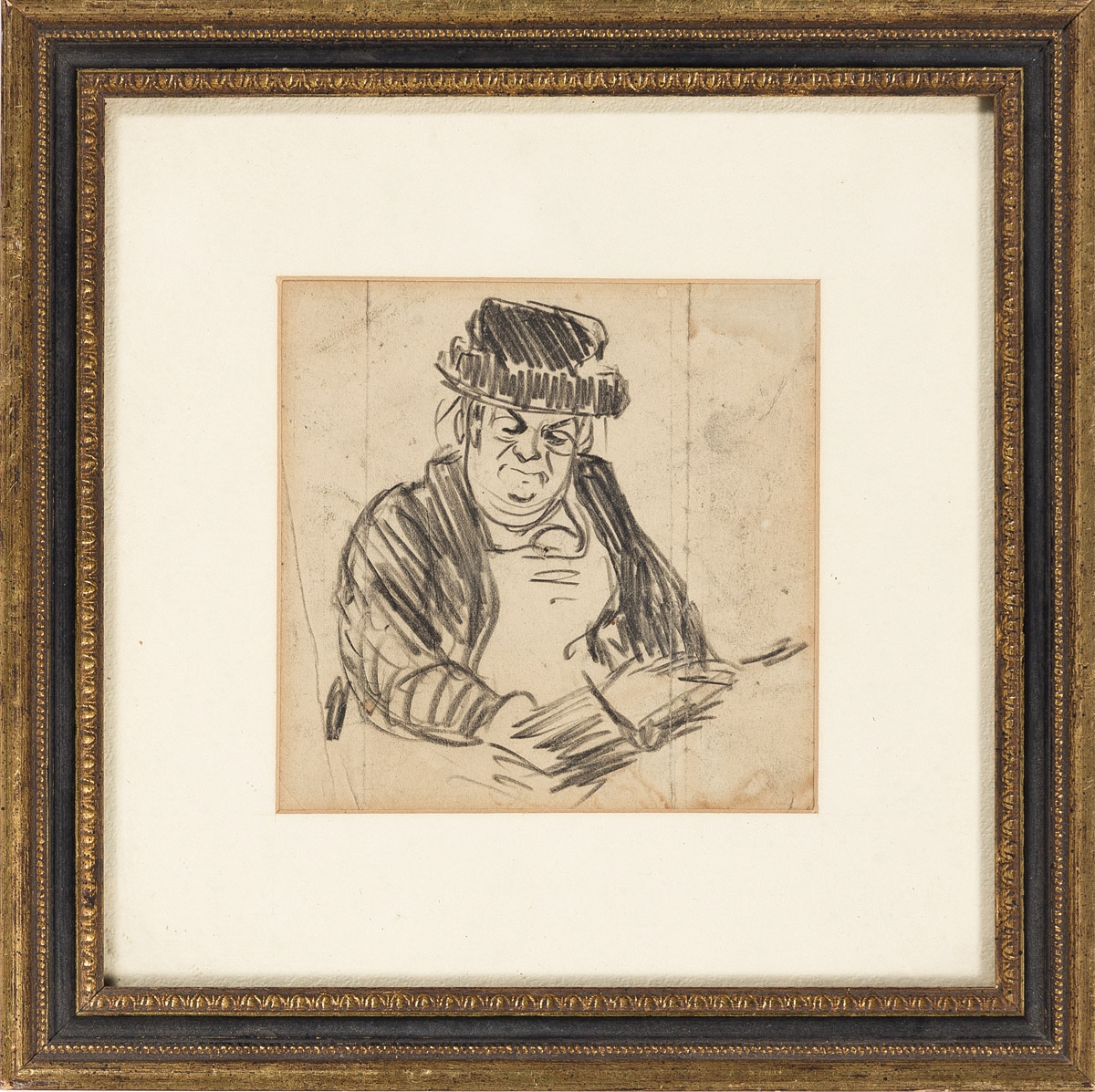 George Luks | Reading (Circa 1929) | MutualArt