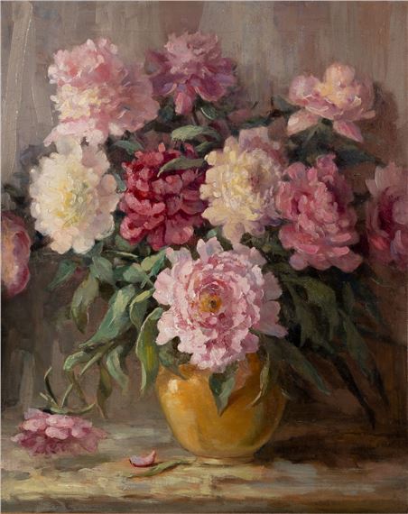 Laura Coombs Hills | Still Life with Peonies. (Circa 1925) | MutualArt