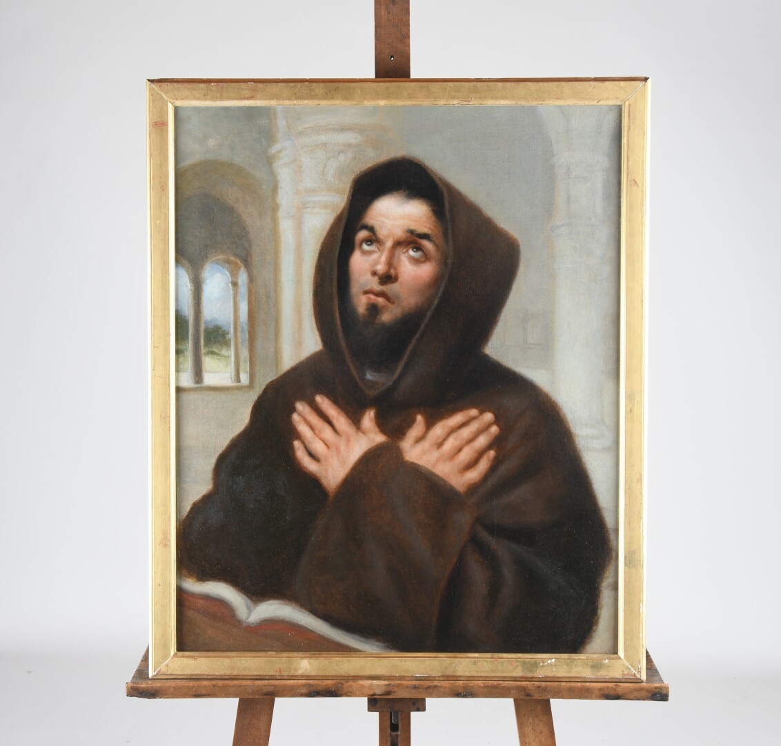 French School, 19th Century | Moine en adoration | MutualArt