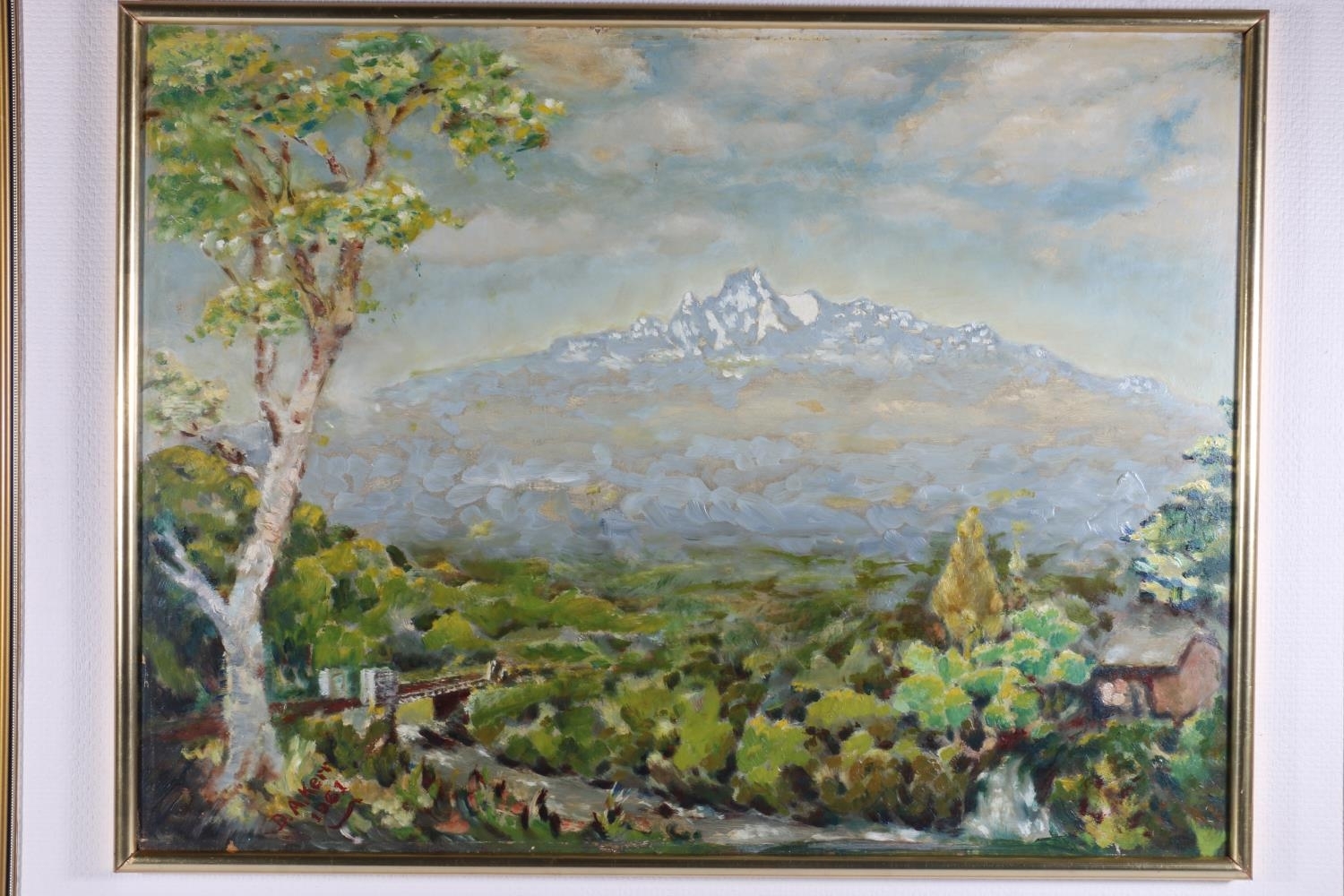 David Ashley Kerr | bridge over a river before a snow topped mountain ...