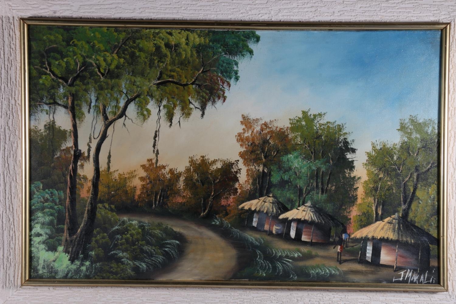 J. Makali | an African village scene | MutualArt