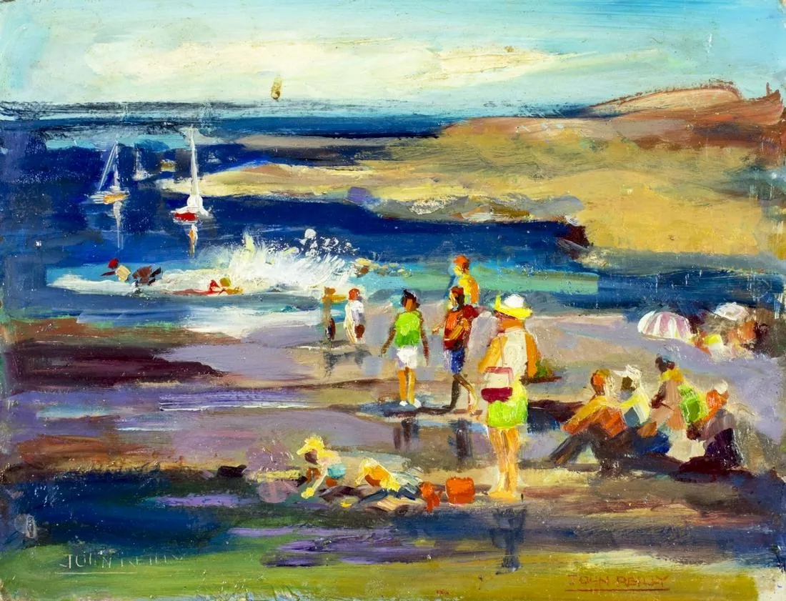 John Reilly | Beach Scene | MutualArt