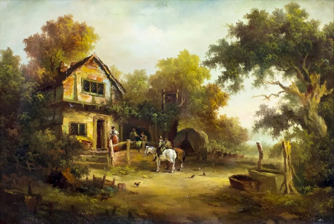 Henry Harvey | Village Scene | MutualArt