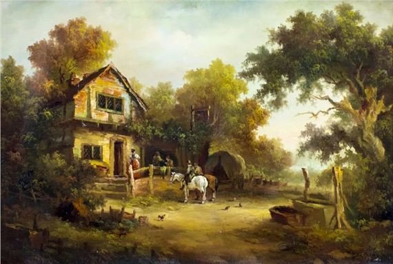 Henry Harvey | Village Scene | MutualArt