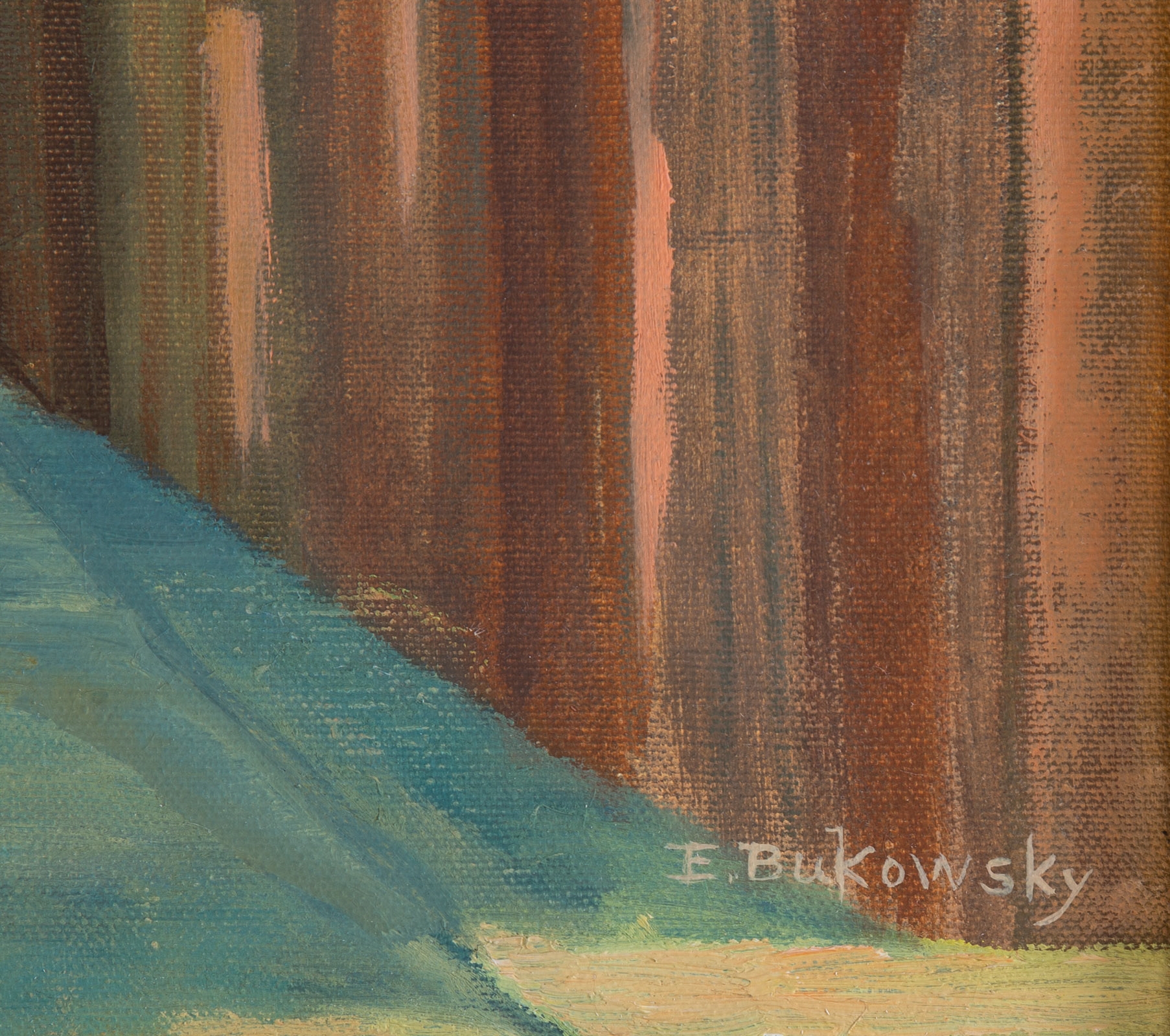 Elizabeth Bukowsky | Street Scene with Awnings | MutualArt