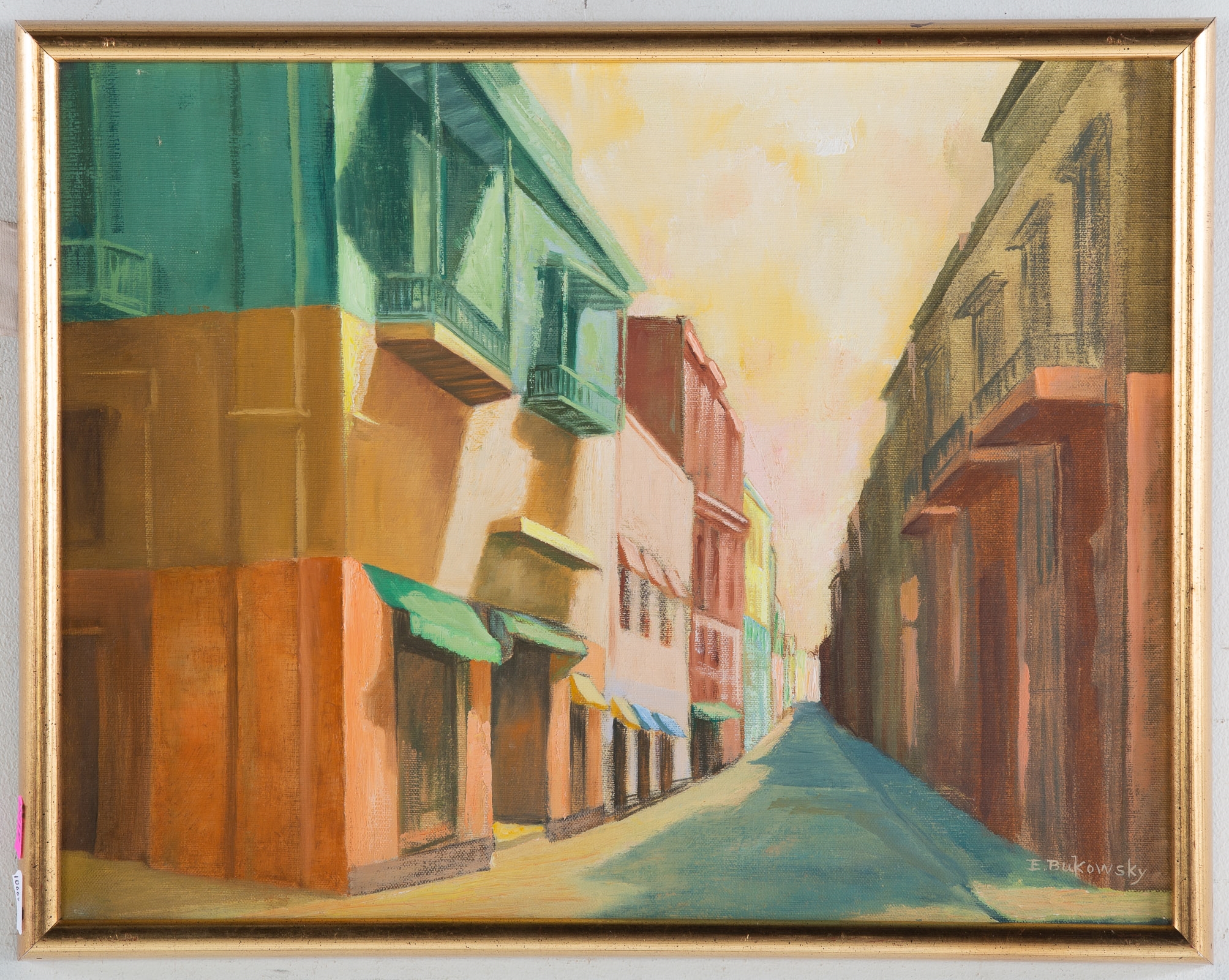 Elizabeth Bukowsky | Street Scene with Awnings | MutualArt