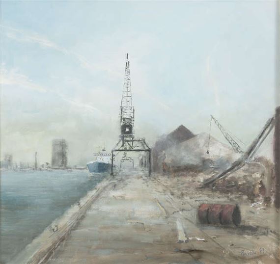 Peter Pearson | Dublin Docks (1989) | MutualArt