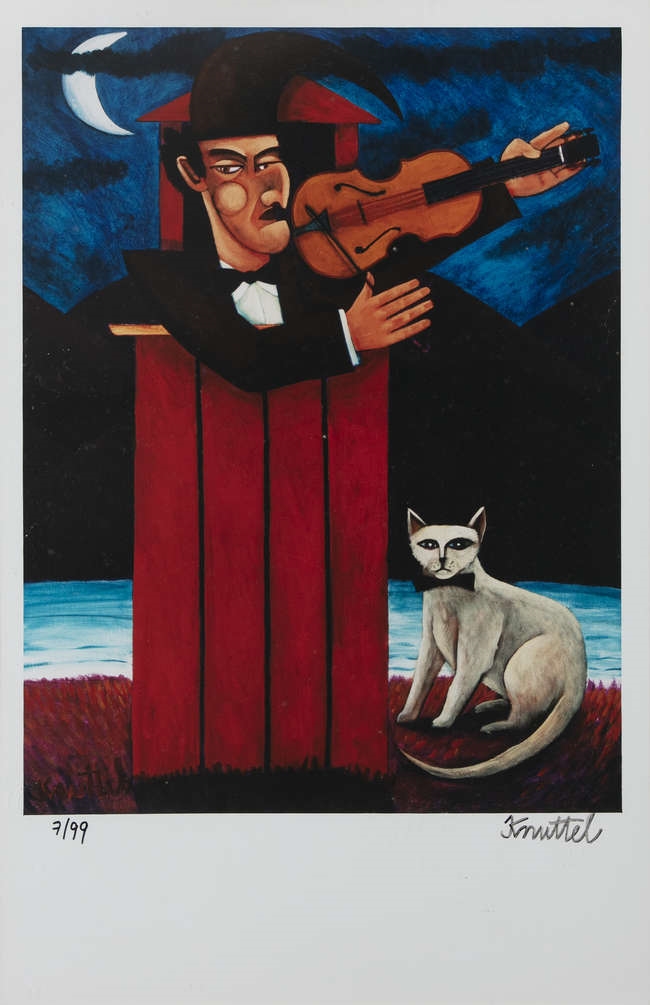 Graham Knuttel | Punch Playing Violin | MutualArt