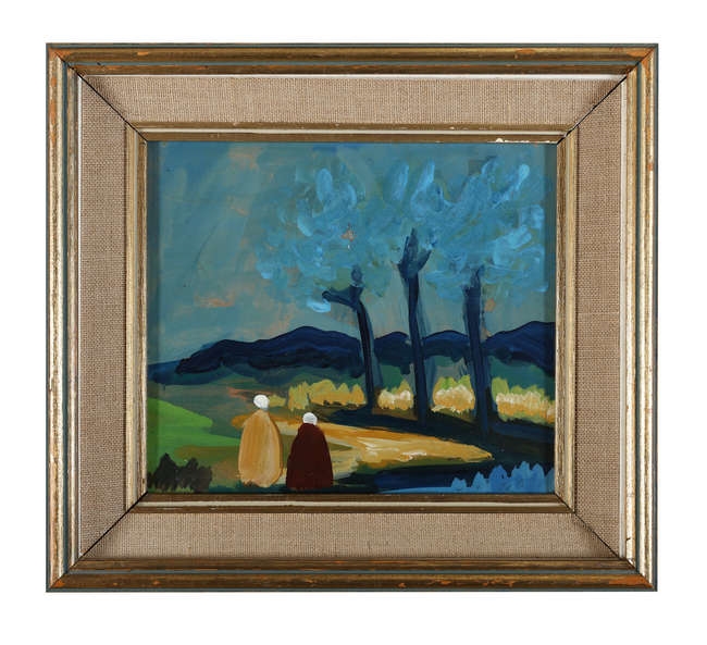 Markey Robinson | Two Figures in a Landscape with Trees | MutualArt